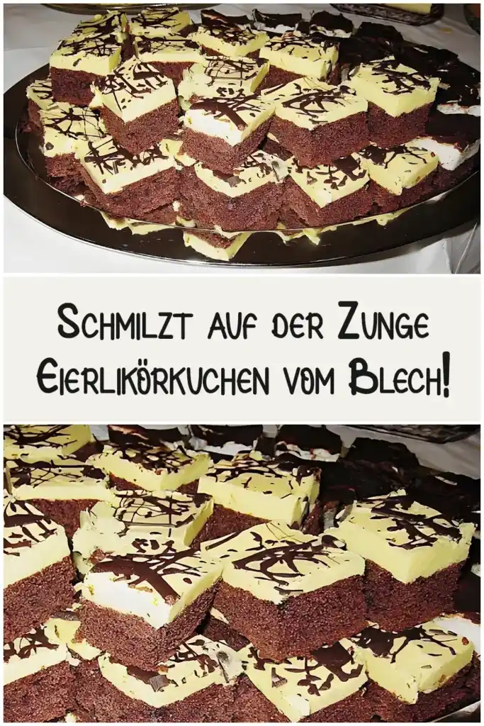 Schmilzt auf der Zunge, Eierlikörkuchen vom Blech! Schmilzt auf der Zunge, Eierlikörkuchen vom Blech!